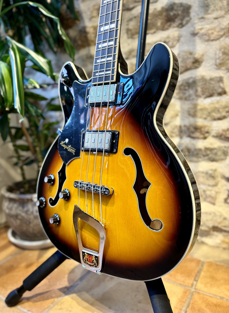 Hagstrom Viking Short Scale Left-Handed Bass - Tobacco Sunburst ...