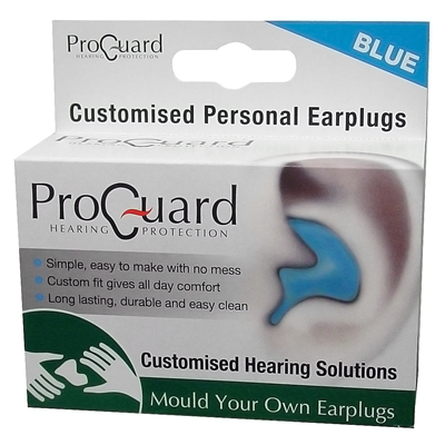 ProGuard Mould Your Own Custom Earplugs - Blue – Moonflower Guitars Ltd